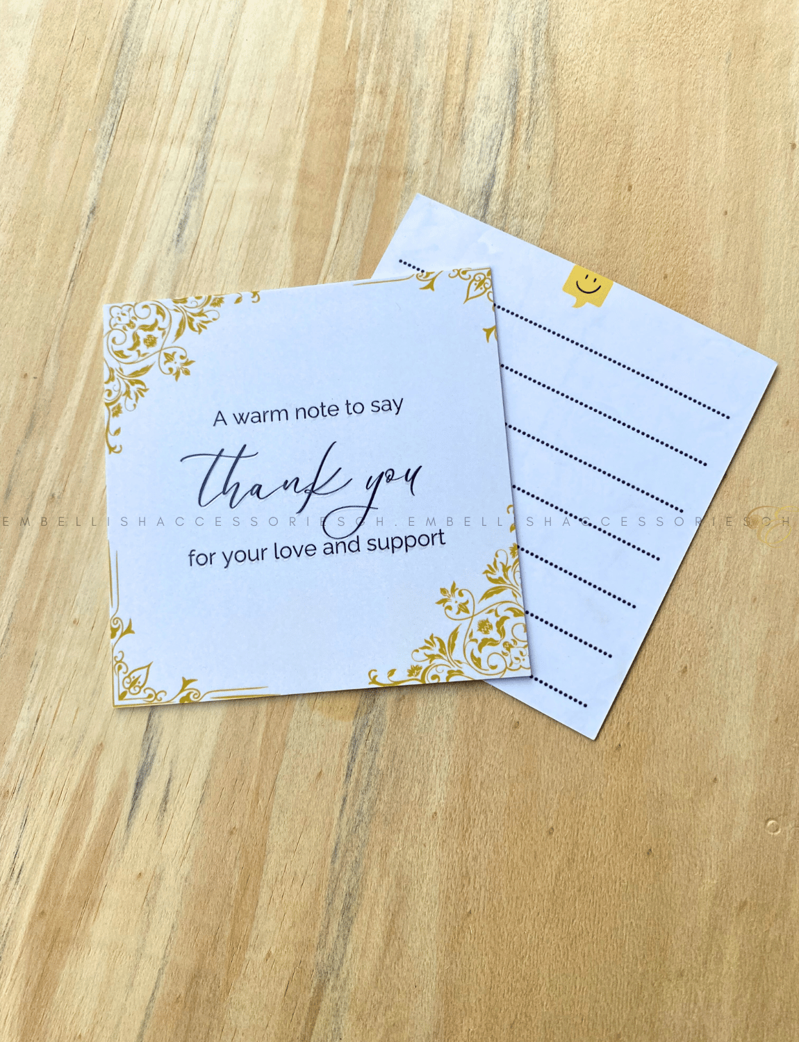 Mini Thank you card - Embellish Accessories