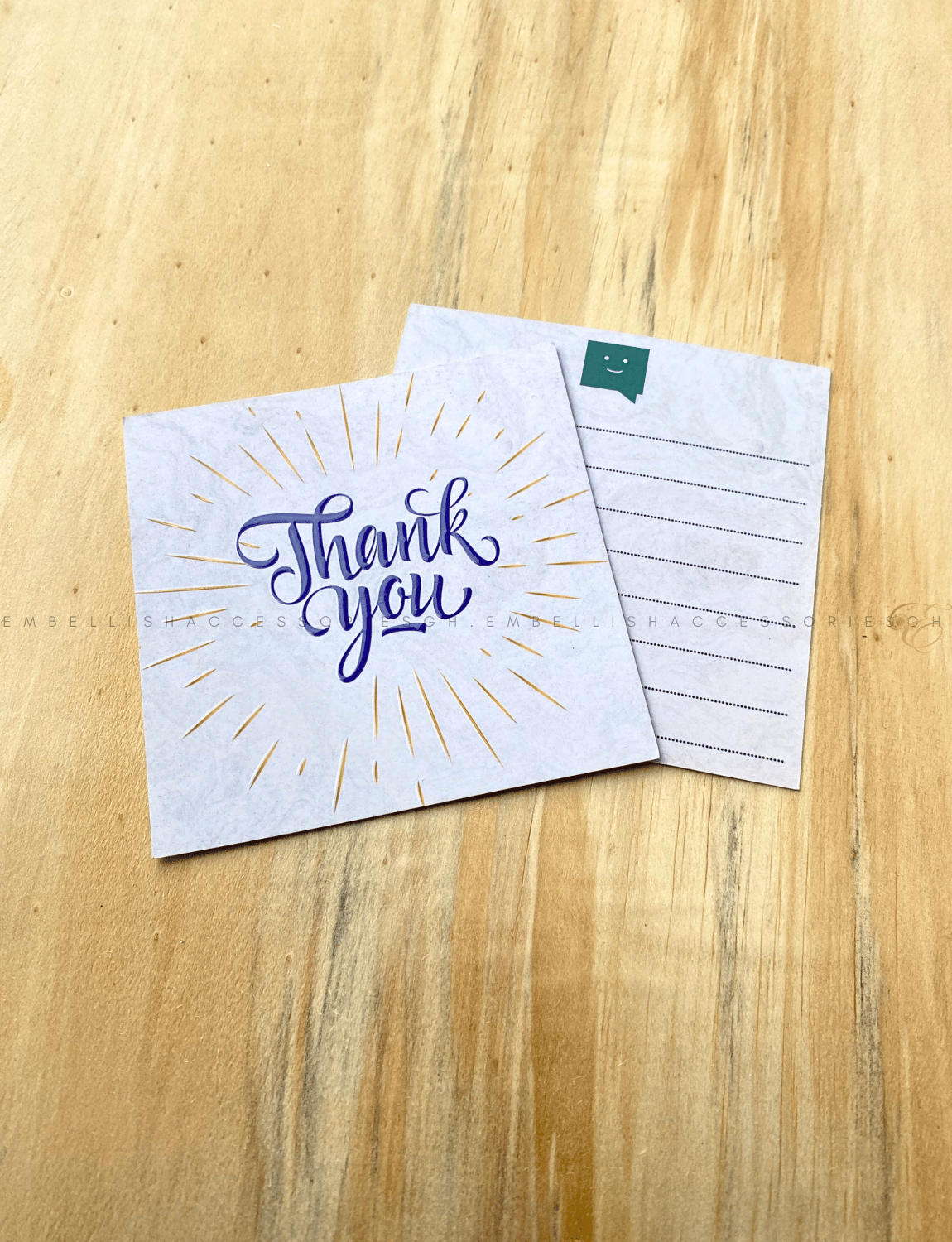 Mini Thank you card - Embellish Accessories
