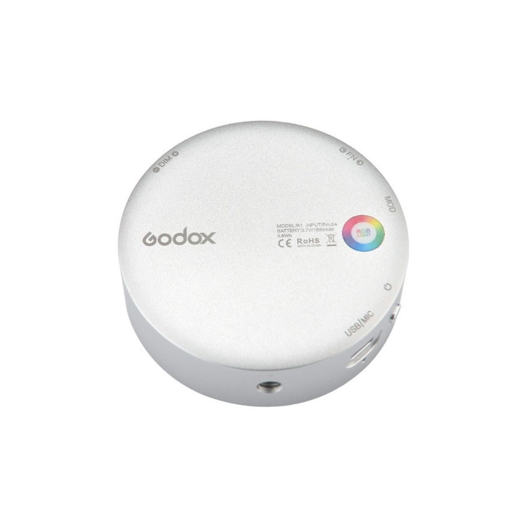 Godox R1 Mini RGB LED Magnetic Light (Silver) | Gopixelr