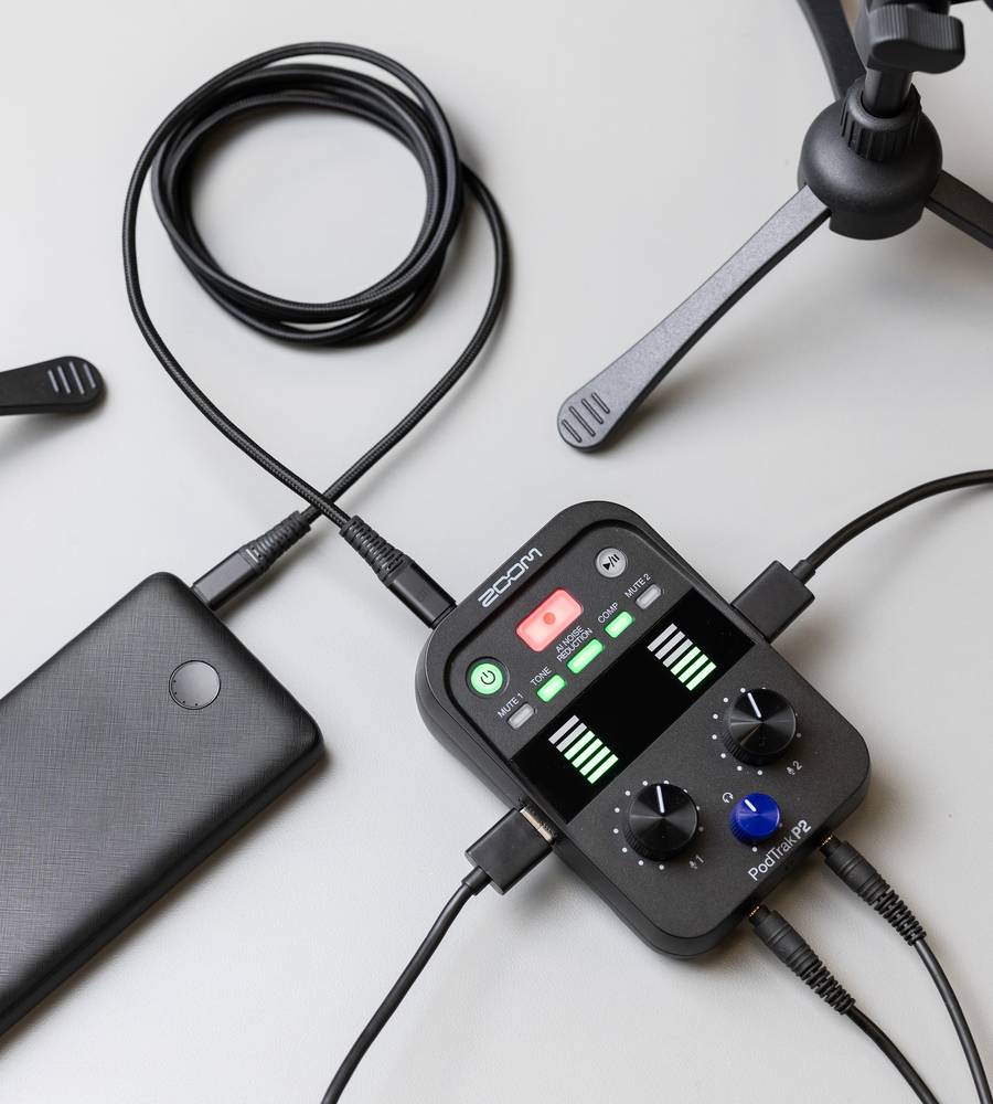 Zoom PodTrak P2 Dual USB Mic Recorder for Podcasters