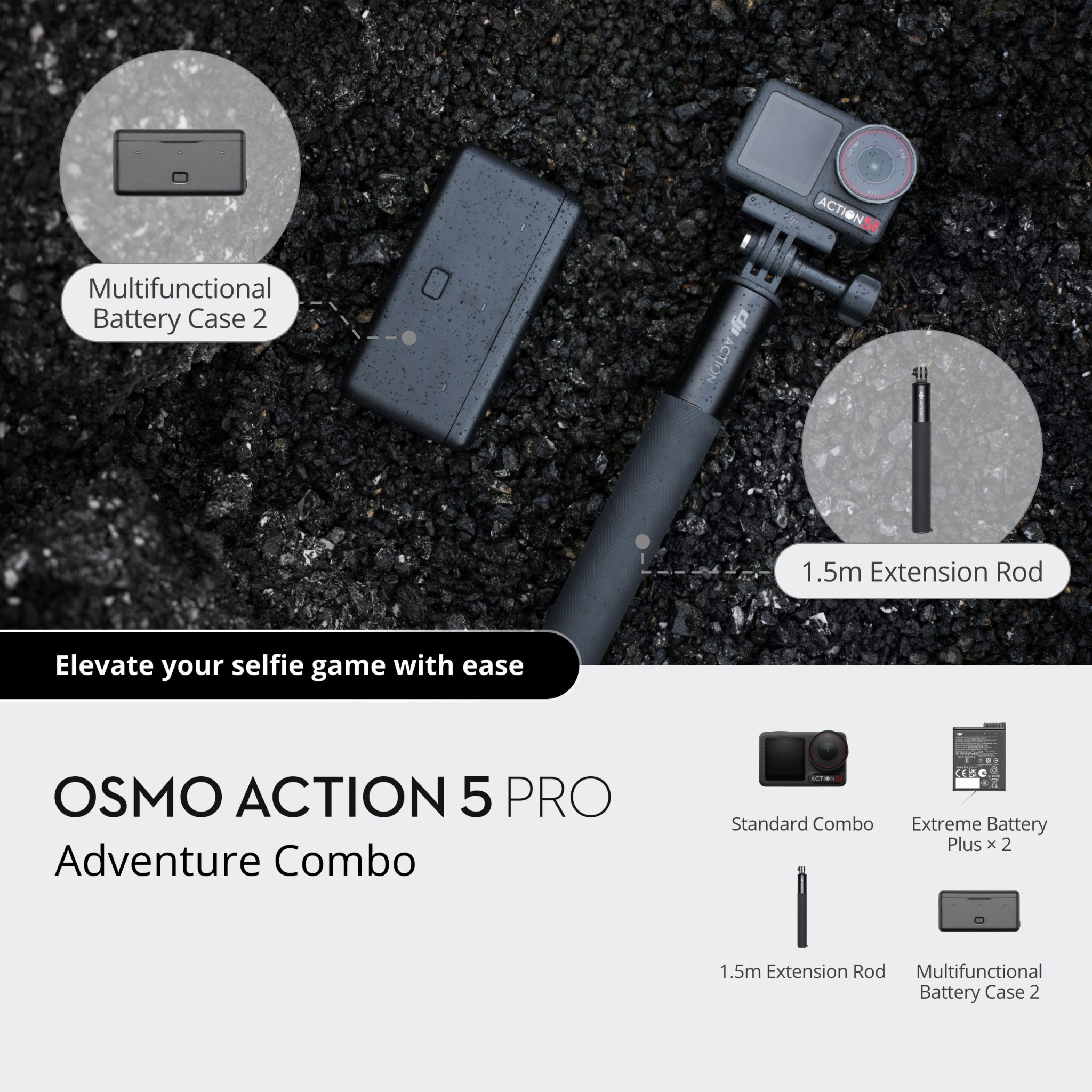 DJI Osmo Action 5 Pro Adventure Combo, Action Camera